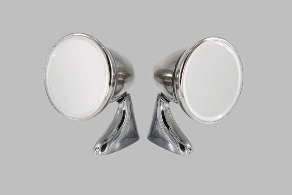 Stainless Steel Bullet Mirrors – Classic Car Accessories