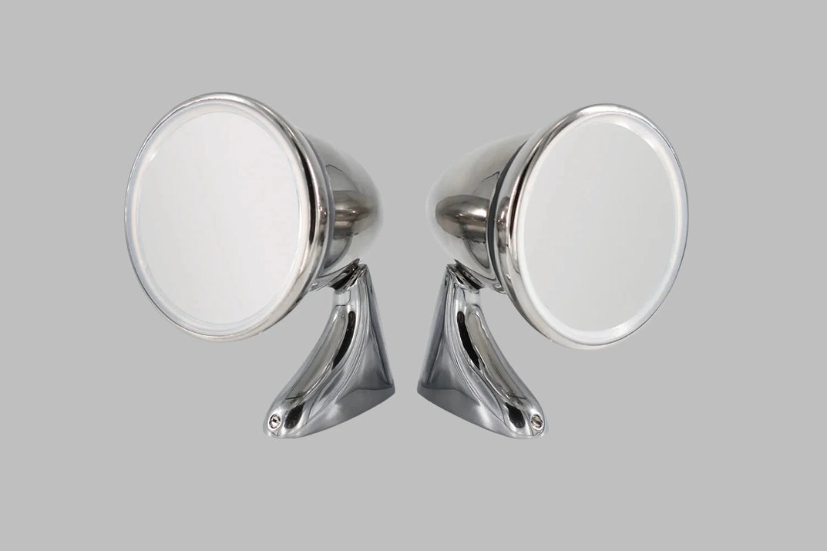 Stainless Steel Bullet Mirrors – Classic Car Accessories