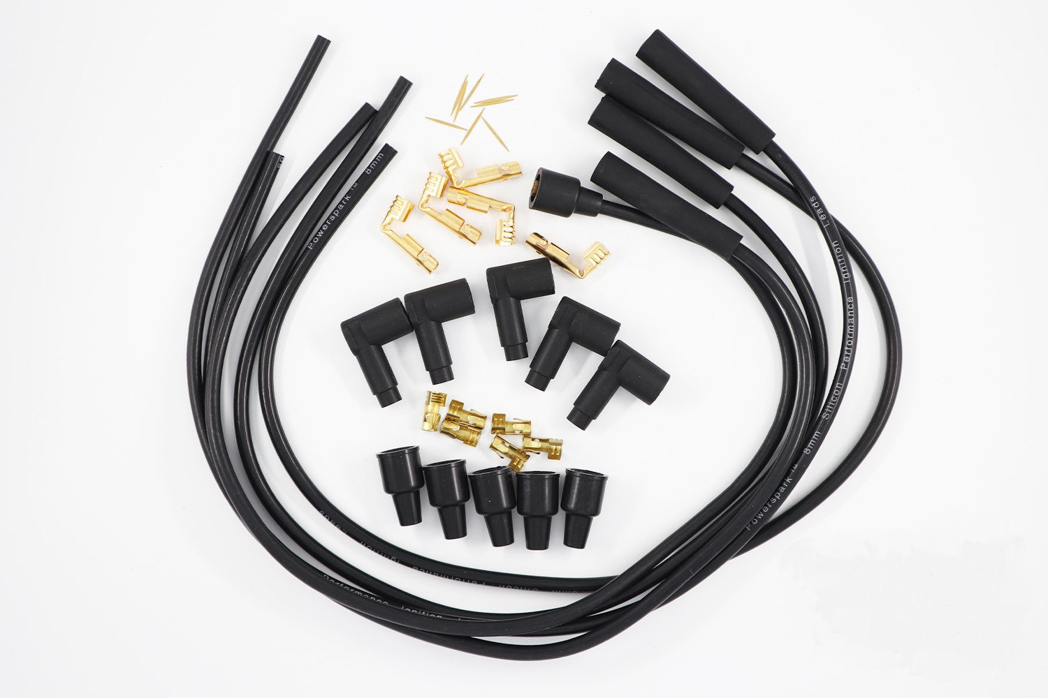 4 Cylinder Custom Length HT Leads, Straight Spark Plug Terminals ...