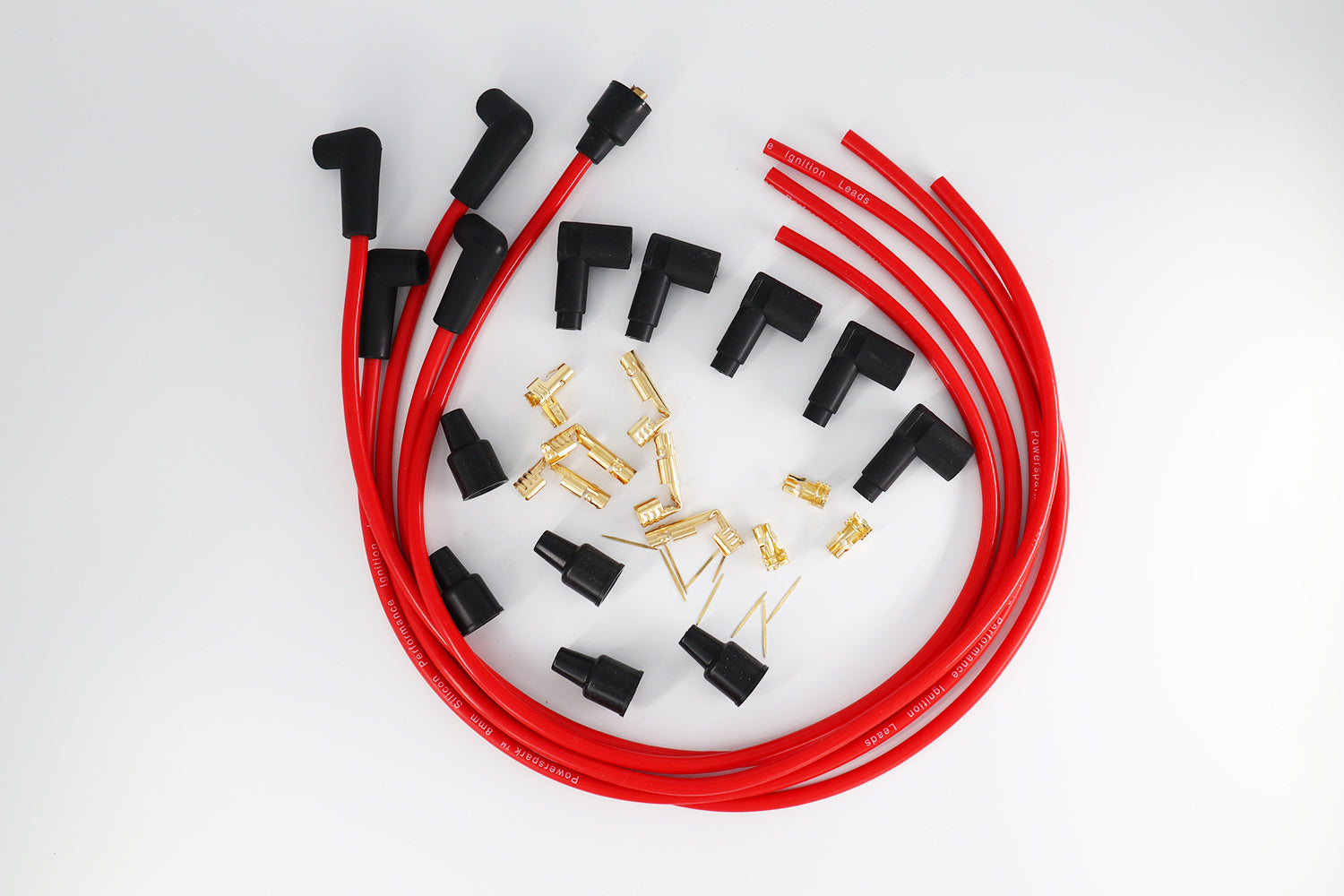 4 Cylinder Custom Length HT Leads, Angled Spark Plug Terminals ...