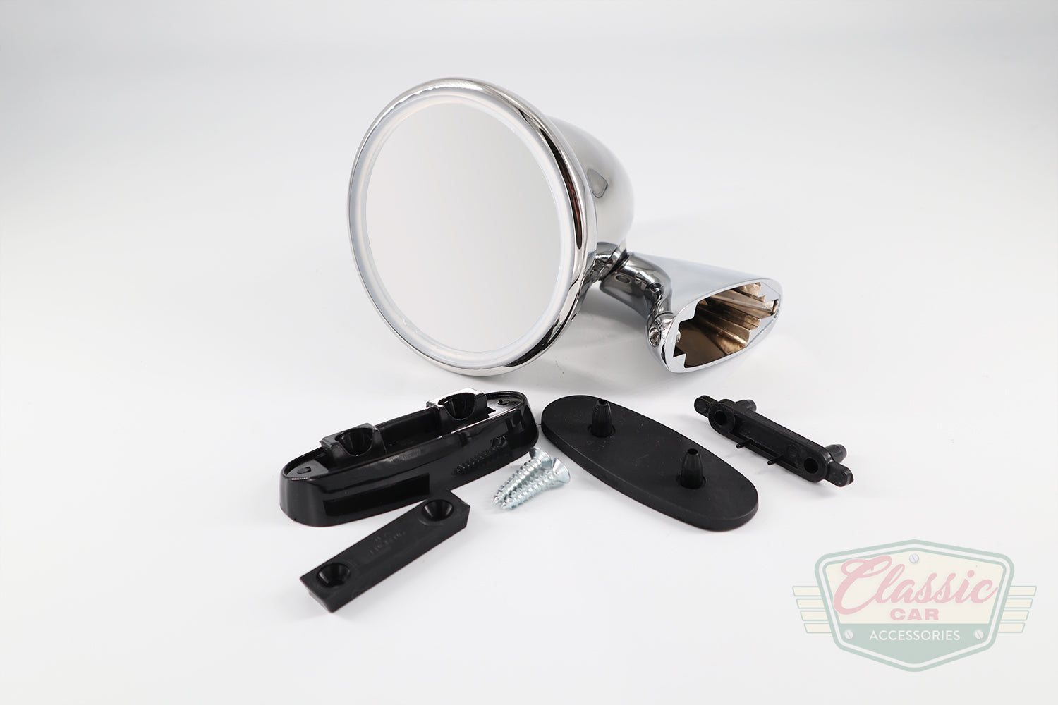 Stainless steel bullet mirror (Extended base) – Classic Car Accessories