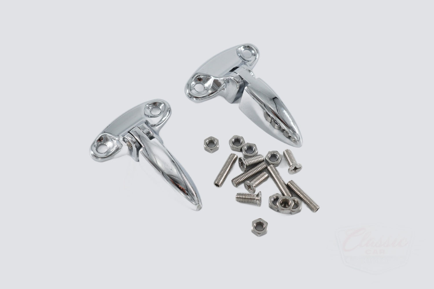 Classic Mini chrome boot hinges – Classic Car Accessories