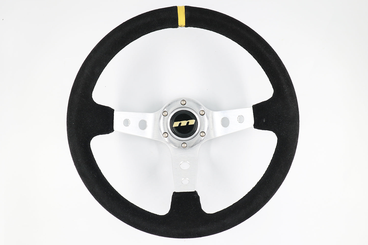 340mm Rally Style Steering Wheel - 3 Spoke Black Alcantara – Classic ...
