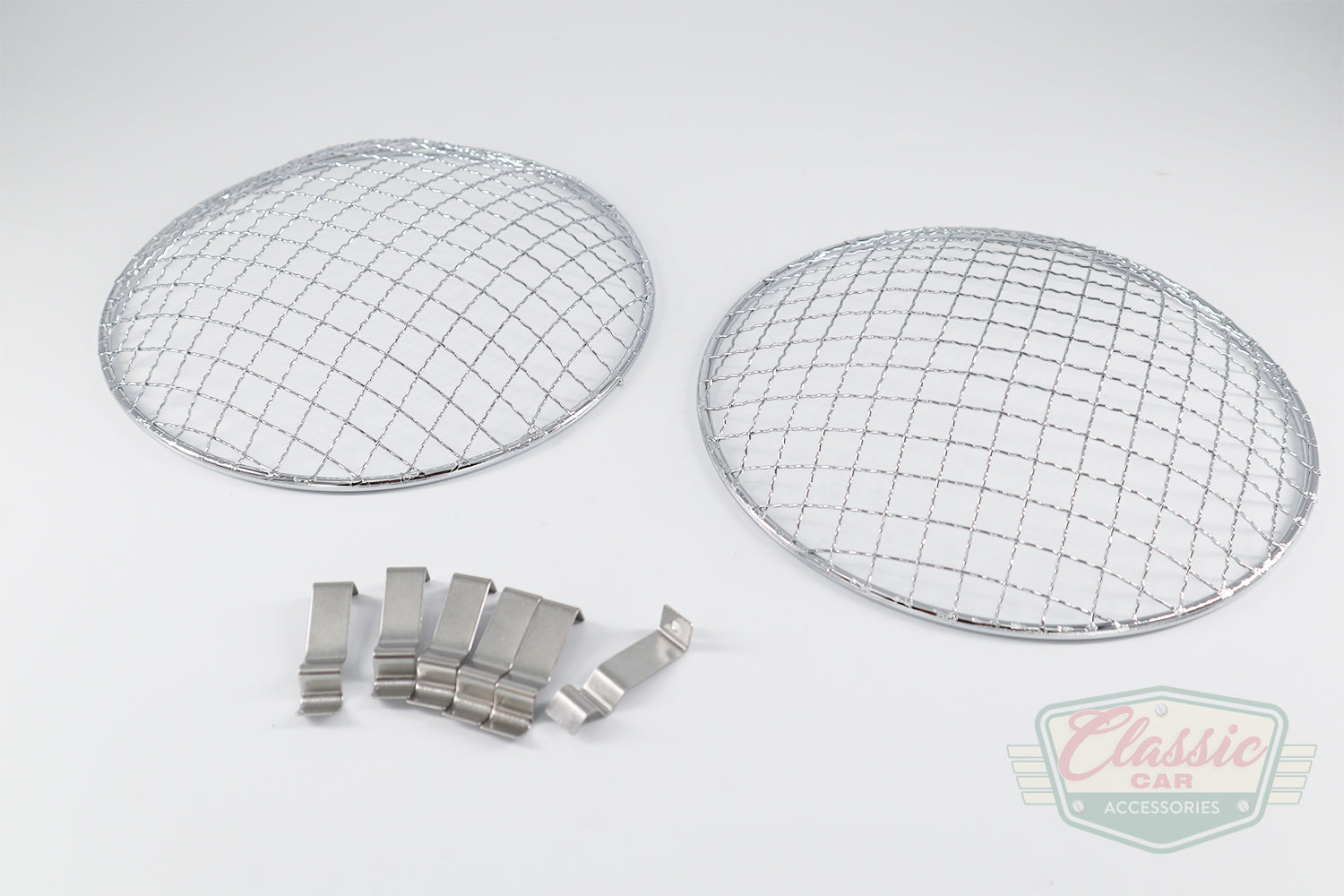 Headlamp Guards Mesh Stainless Steel 7" - Pair – Classic Car Accessories