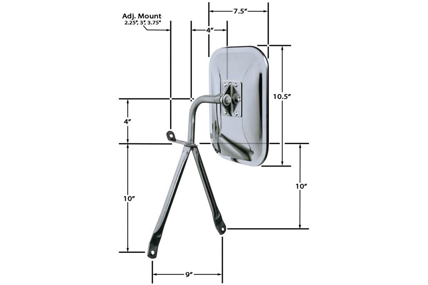 Universal Low-Mount Truck/Van Mirrors – Classic Car Accessories